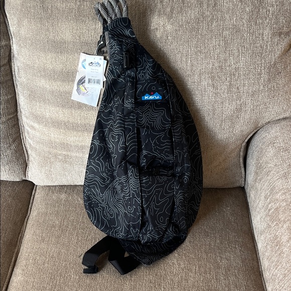 Kavu | Bags | Kavu Black Rope Sling Topo Patterned Backpack | Poshmark